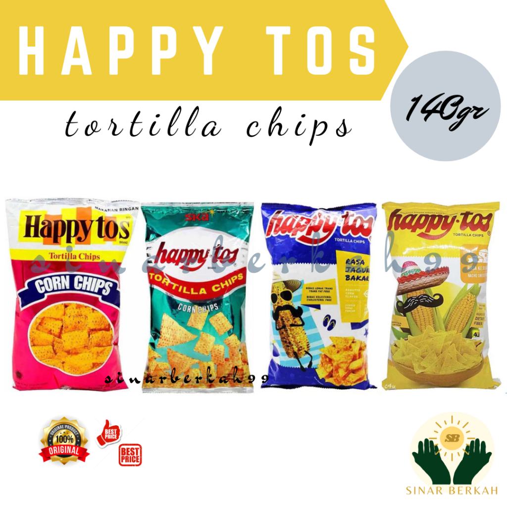 Jual Happy Tos Happytos Snack Tortilla 140 Gram | Shopee Indonesia