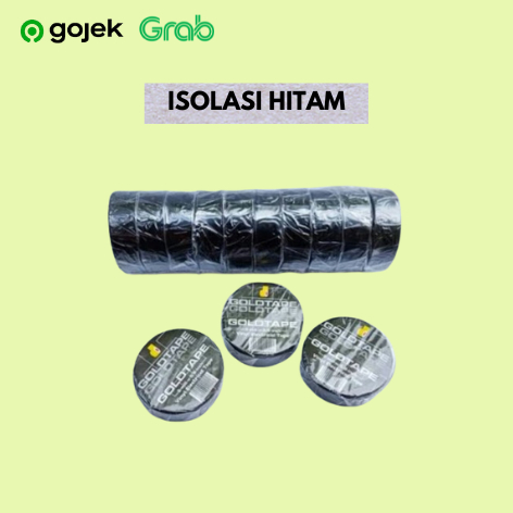 Jual Isolasi Hitam Listrik - Isiolasi Hitam Kecil Gold Tape (10 Pcs ...