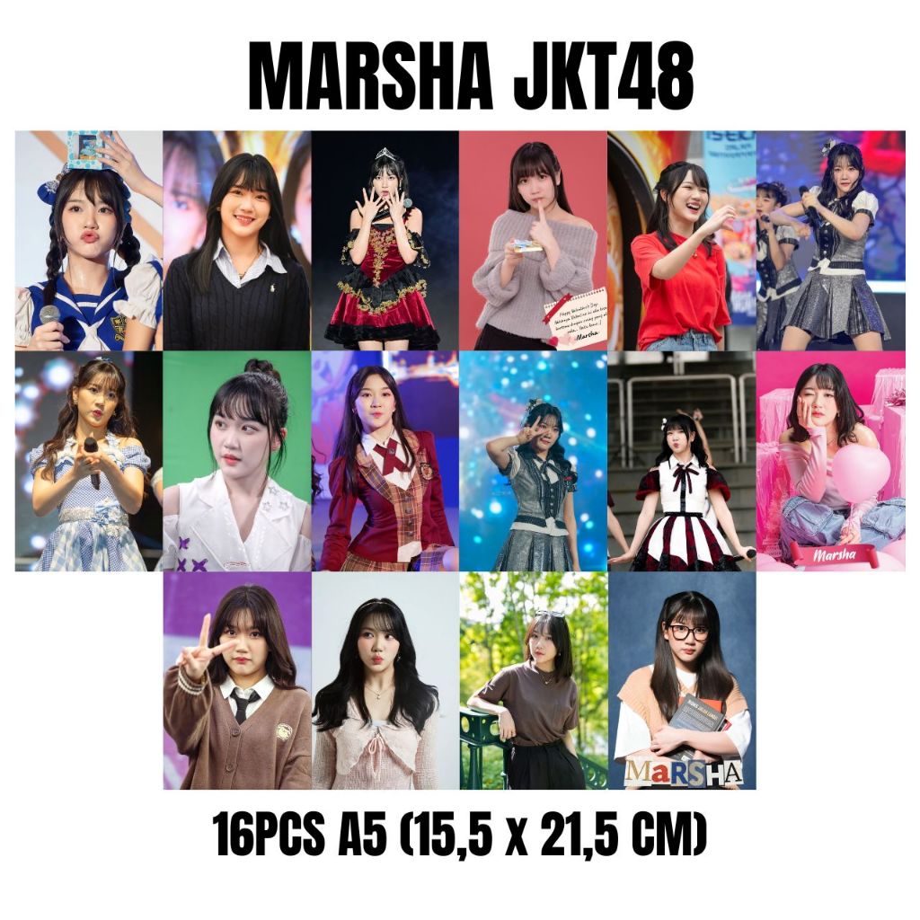 Jual Poster dinding Marsha JKT48 isi 16pcs | Shopee Indonesia