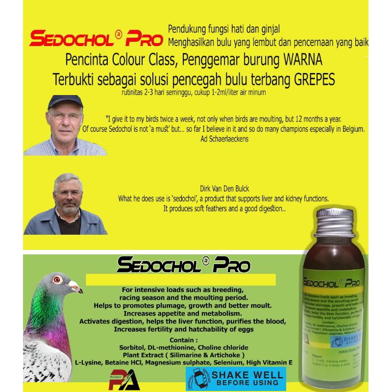 Jual Sedochol Pro suplemen merpati dan raptor | Shopee Indonesia