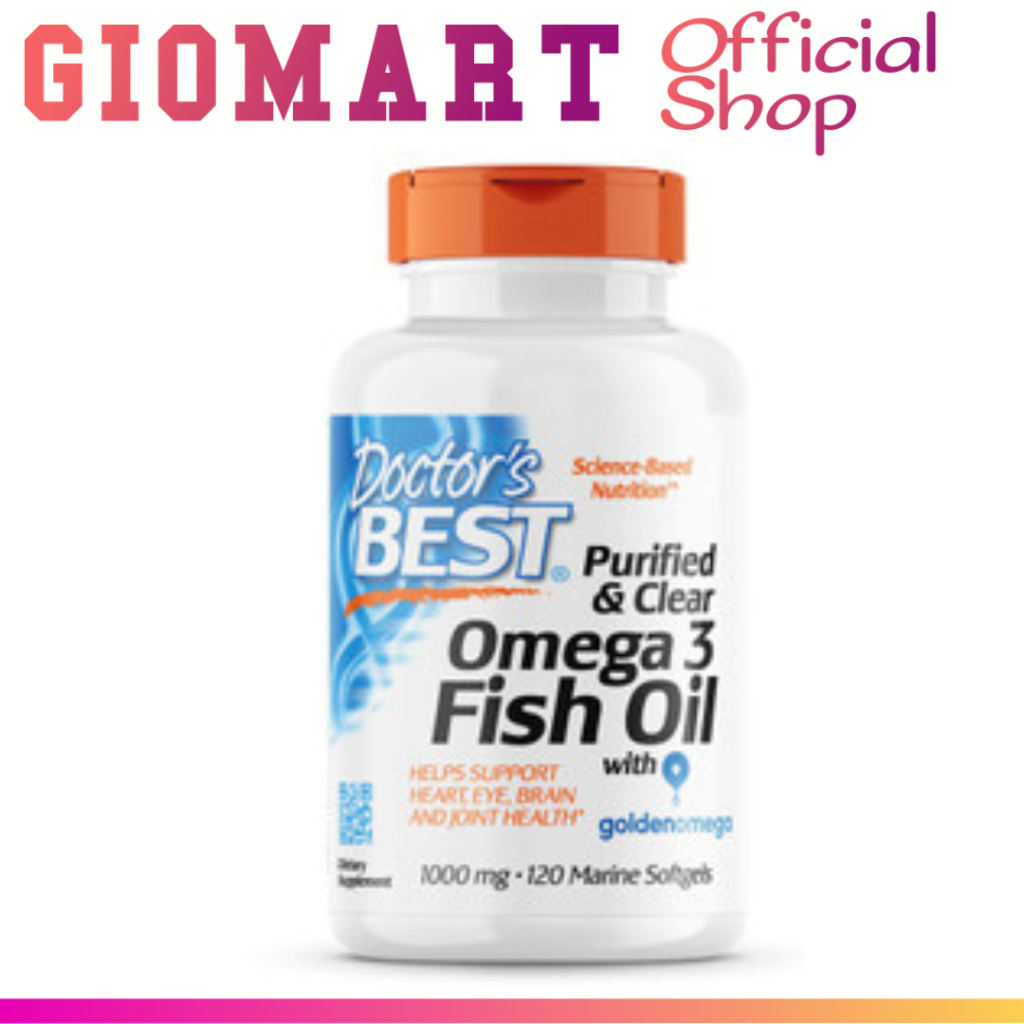 Jual Doctors Best, Purified & Clear Omega 3 Fish Oil, 1000mg 120 ...