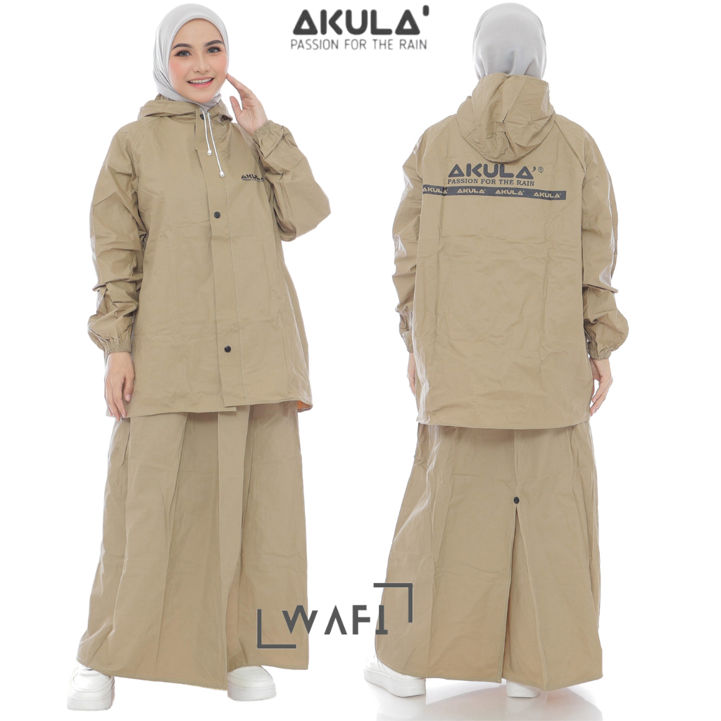 Jual Akula Jas Hujan, Mantel Hujan Setelan Rok Wanita Terbaik Anti ...