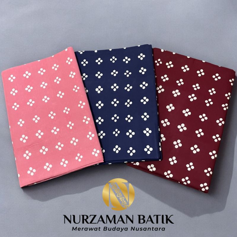 Jual Kain Batik Katun Motif Polkadot Titik 4 | Nurzaman Batik | Shopee ...