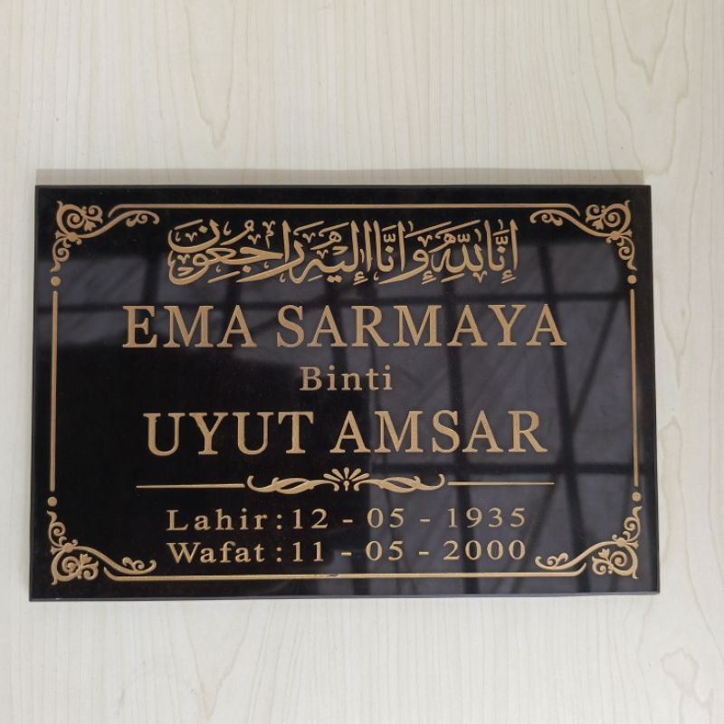 Jual PAPAN BATU NISAN BAHAN DARI GRANIT UKIRAN CAT PREMIUM BERGARANSI ...
