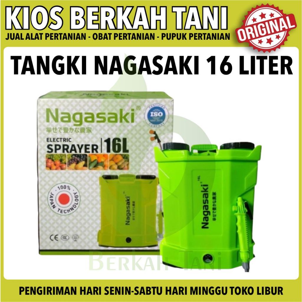 Jual Tangki Sprayer Elektrik Nagasaki 16L Tekanan tinggi 100psi Battery ...