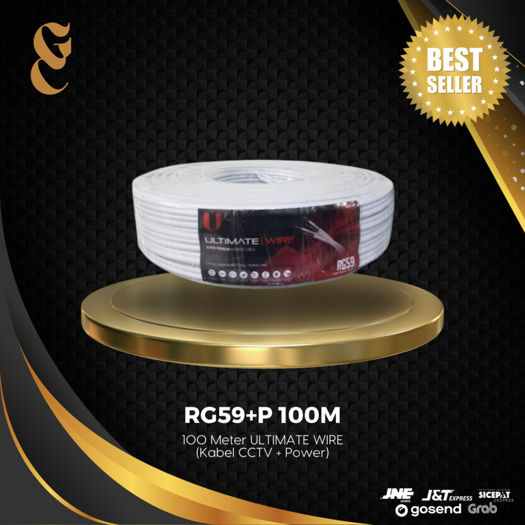 Jual KABEL CCTV RG59+P 100m 100 METER ULTIMATE WIRE (KABEL CCTV + POWER ...