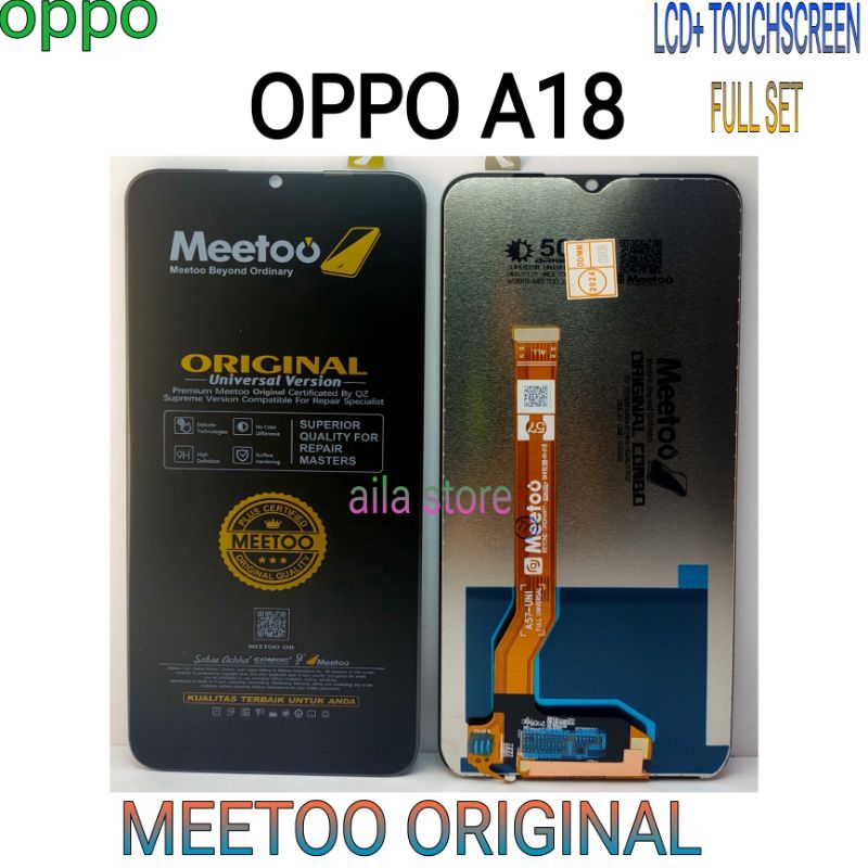 Jual LCD TOUCHSCREEN OPP0 A18 0RIGINAL MEET00 FULL SET | Shopee Indonesia