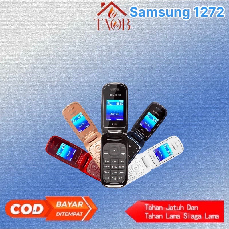 Jual Samsung lipat HP jadul samsung flip CARAMEL E1272 TERMURAH HP ...