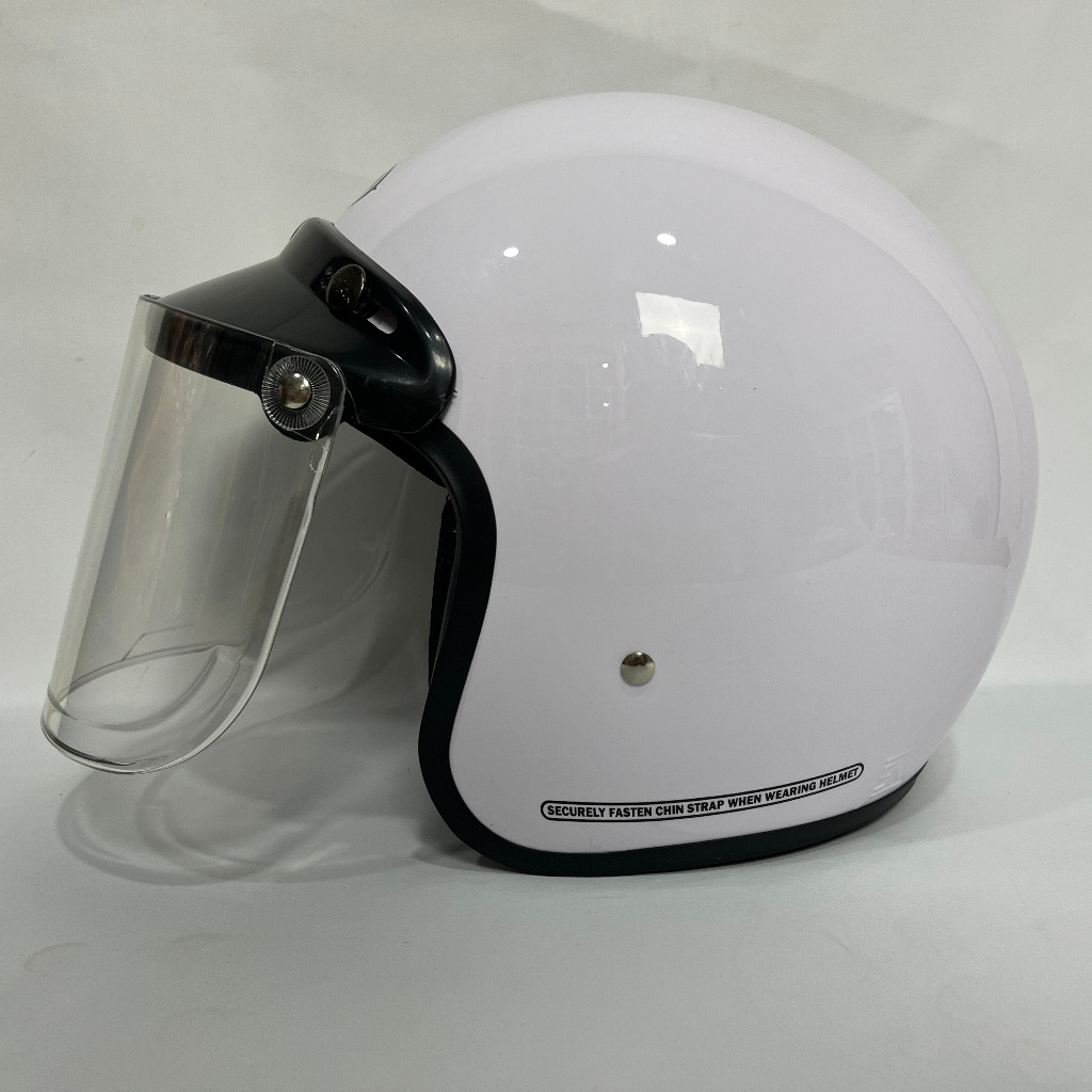 Jual Helm Bogo Putih Glossy - Classic Polos Solid - Helmet SNI Dewasa ...