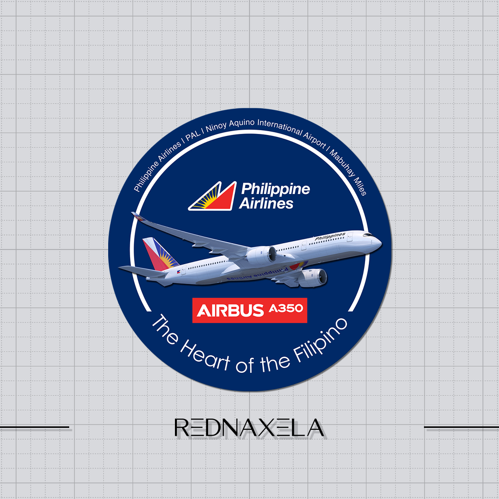 Jual Stiker Vinyl Philippine Airlines Aircraft Model Airbus A350 ...