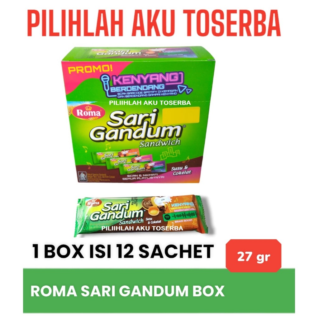 Jual Roma Sari Gandum BOX Sandwich Susu & Cokelat - ( HARGA 1 BOX ...