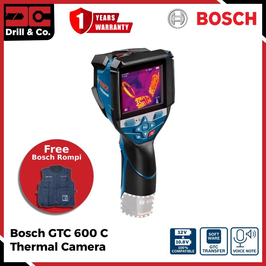 Jual Bosch Thermal Camera GTC 600 C Kamera Pengukur Suhu Thermometer ...