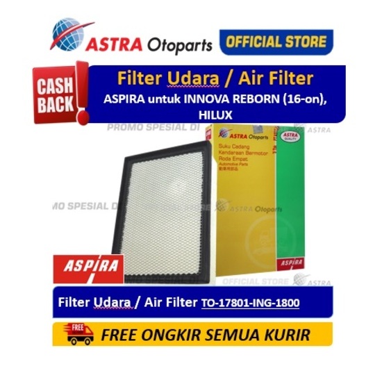 Jual Filter Udara/ Air Filter ASPIRA untuk INNOVA REBORN (16-on), HILUX ...