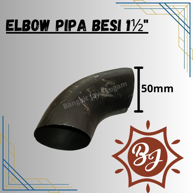 Jual Elbow Besi Pipa Las Ukuran 1½ inch // Elbow Lbow Keni Knee Pipa ...