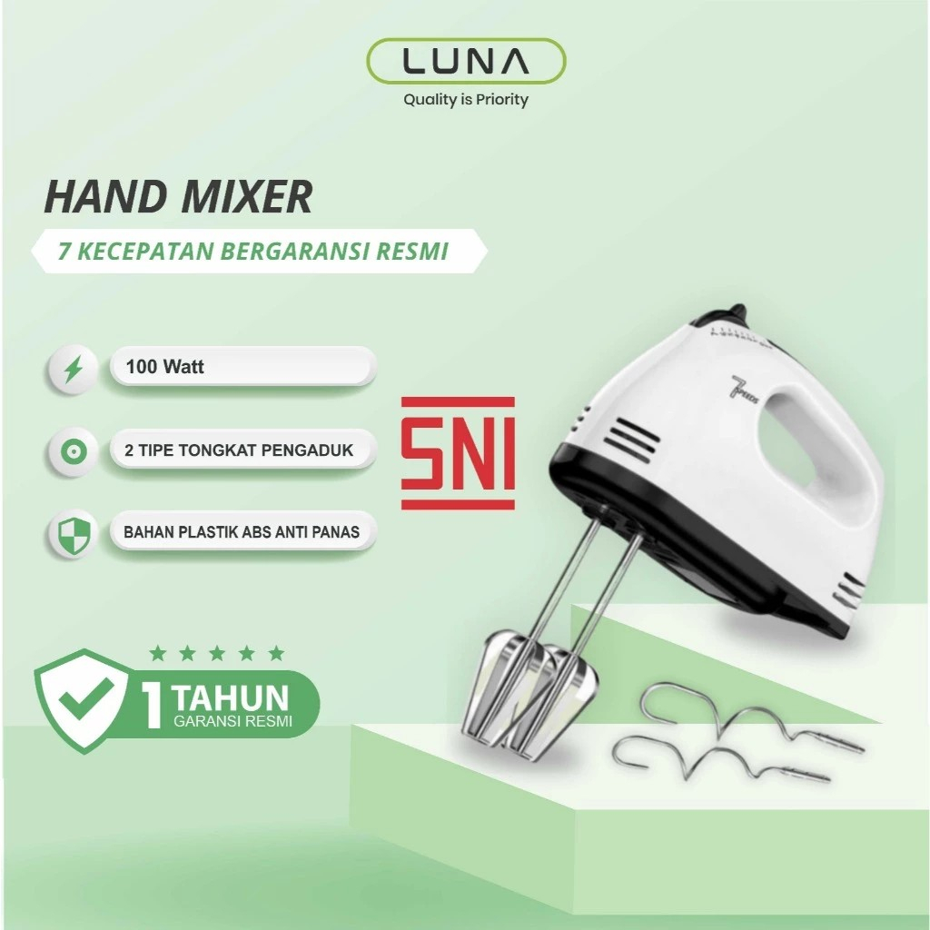 Jual [BIYOO MART] Super Hand Mixer HM01 Luna Life Hand Mixer HM01 Mixer Pengaduk Adonan HM01 ...