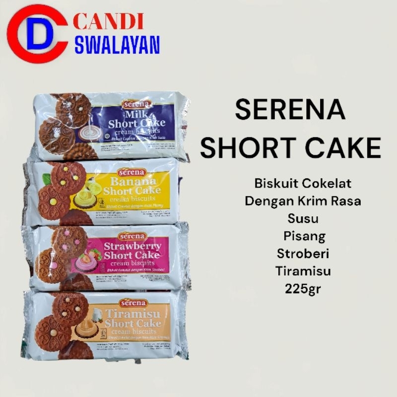 Jual Biskuit SERENA Short Cake 225g Susu | Pisang | Tiramisu | Stroberi ...