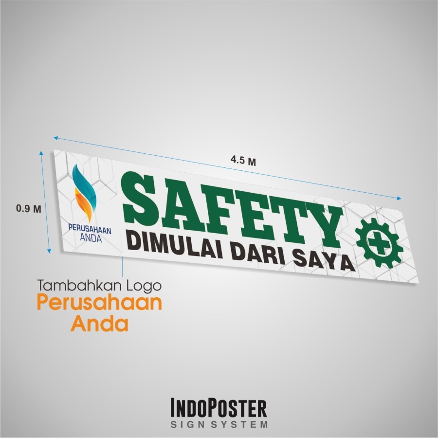 Jual Spanduk Banner K3 Keselamatan Kerja Bekerjalah Dengan Aman ...