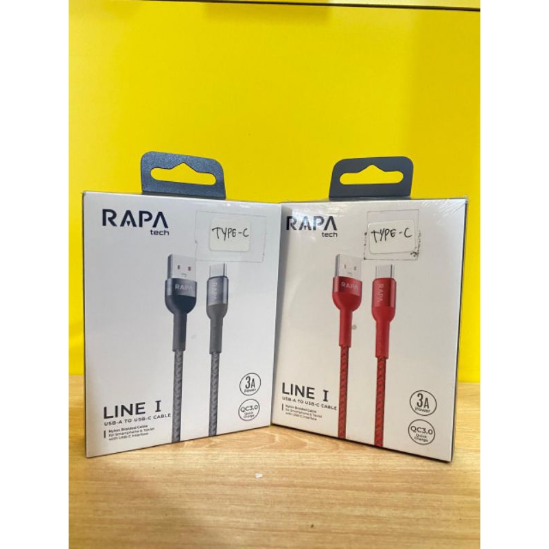 Jual Kabel data nylon type-c 3 Ampere kode DC1011 RAPA | Shopee Indonesia