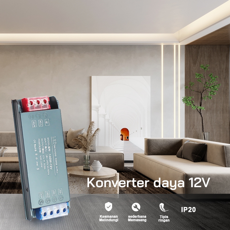 Jual mini bisu Power Supply 12V 100W /200W Trafo Indoor Light Box LED ...