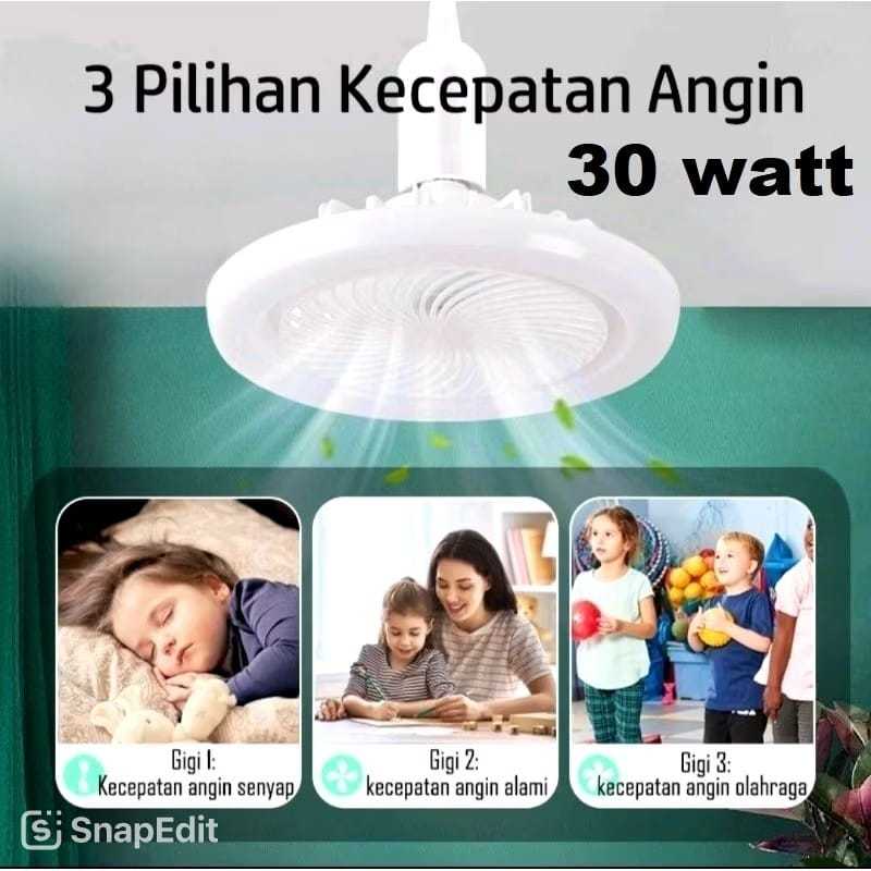 Jual Lampu Kipas Angin Remote 2in1 30W Kipas Angin Plafon Fan & Light ...