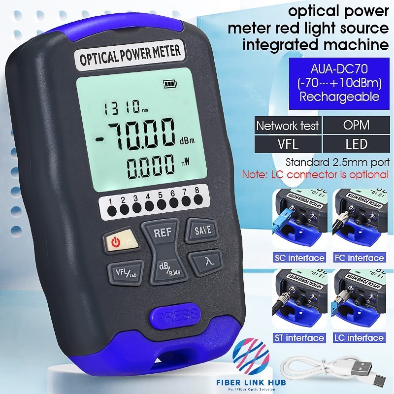Jual OPM 3 In 1 Optical Power Meter VFL RJ45 Tester New Model Mini OPM ...
