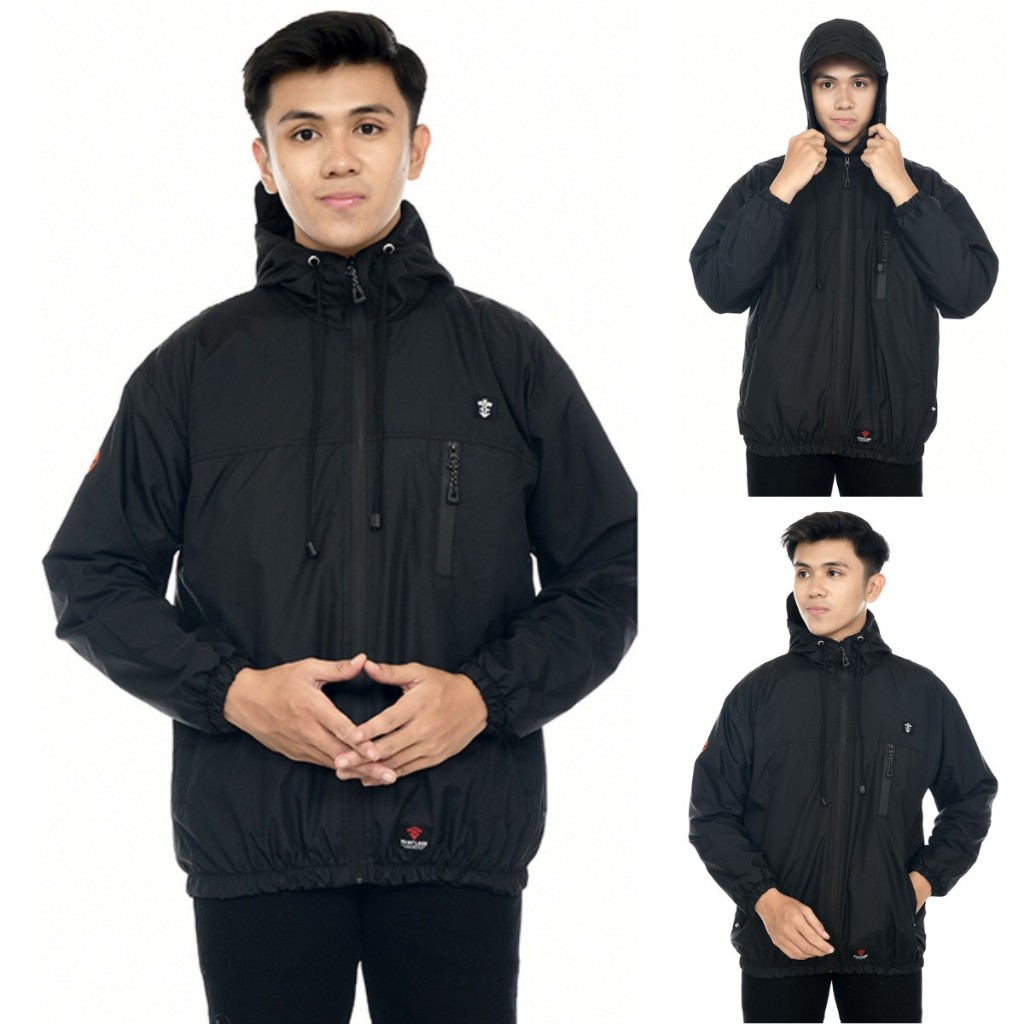 Jual JAKET PARASUT PRIA ANTI AIR WATERPROOF PARASIT OUTDOOR OUTERWEAR ...