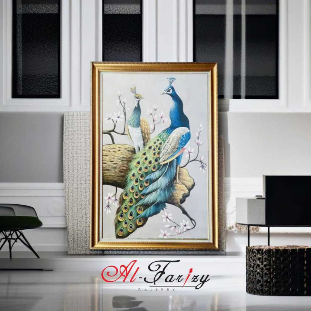 Jual Lukisan Burung Merak Unik 3D Minimalis Kanvas Ukuran 120x70 cm ...