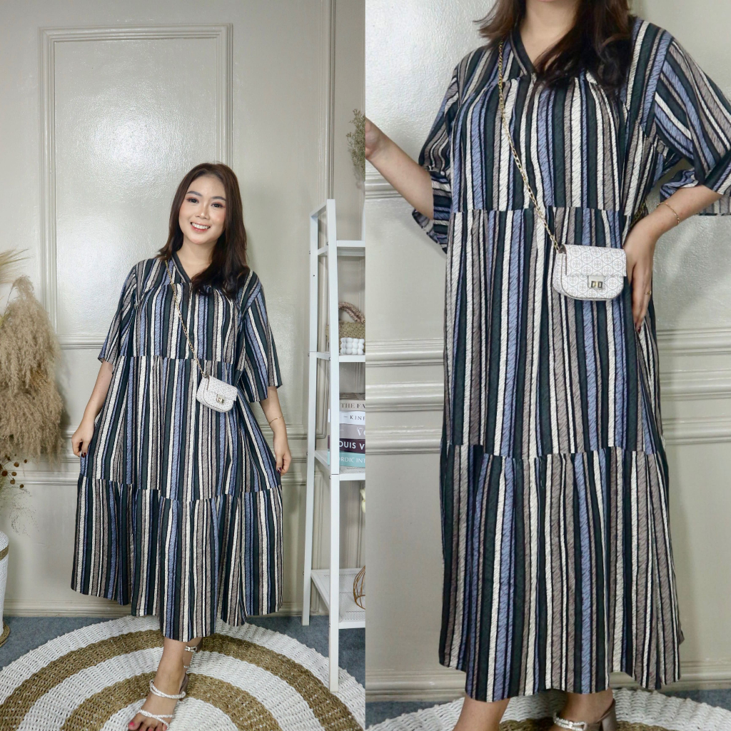 Jual Hany dress daster rayon motif kekinian homedress bumil busui ...