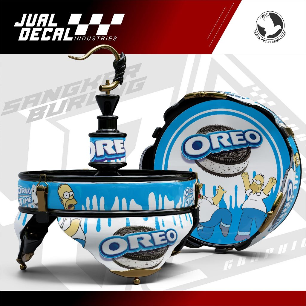 Jual Stiker Sangkar OREO The Simpsons Decal Tebok Love Bird Pleci ...