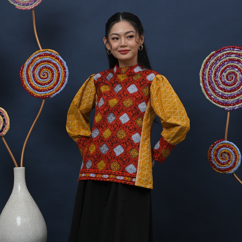 Jual NONA RARA - Stary Permen T3230, Baju kerja blouse batik wanita ...