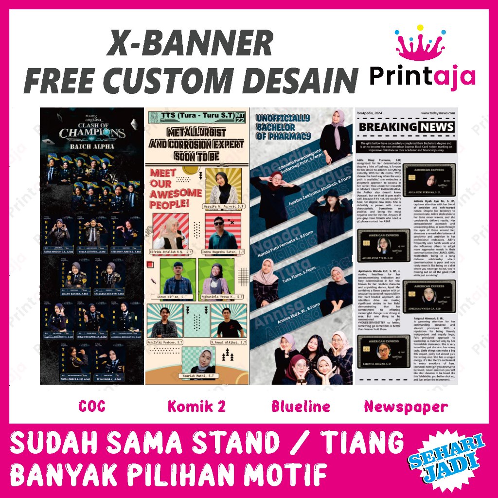 Jual (FREE DESAIN BEST SELLER) X BANNER + TIANG BANNER SIDANG ...