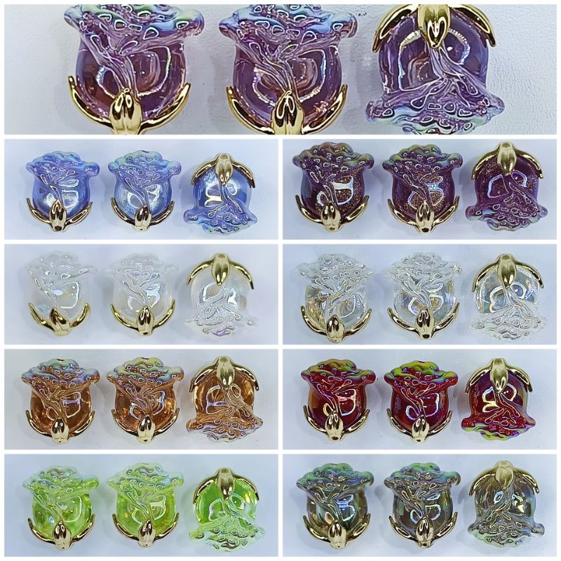 Jual [1pcs] Manik Mawar Rose Emas gold plated 16k | Shopee Indonesia