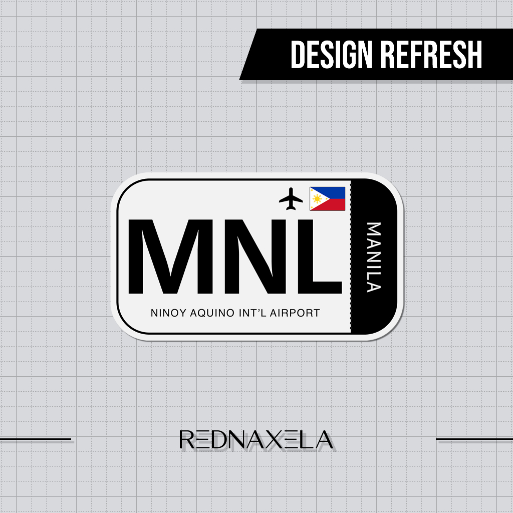 Jual Stiker Vinyl Ninoy Aquino Intl Airport Code MNL Sign Sticker | Shopee Indonesia