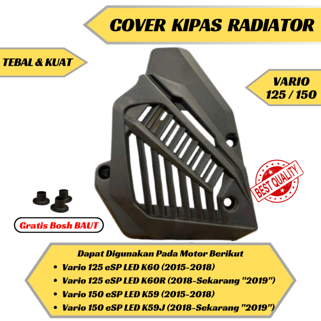 Jual Cover kipas radiator standar vario 125/150 old/new tutup radiator ...