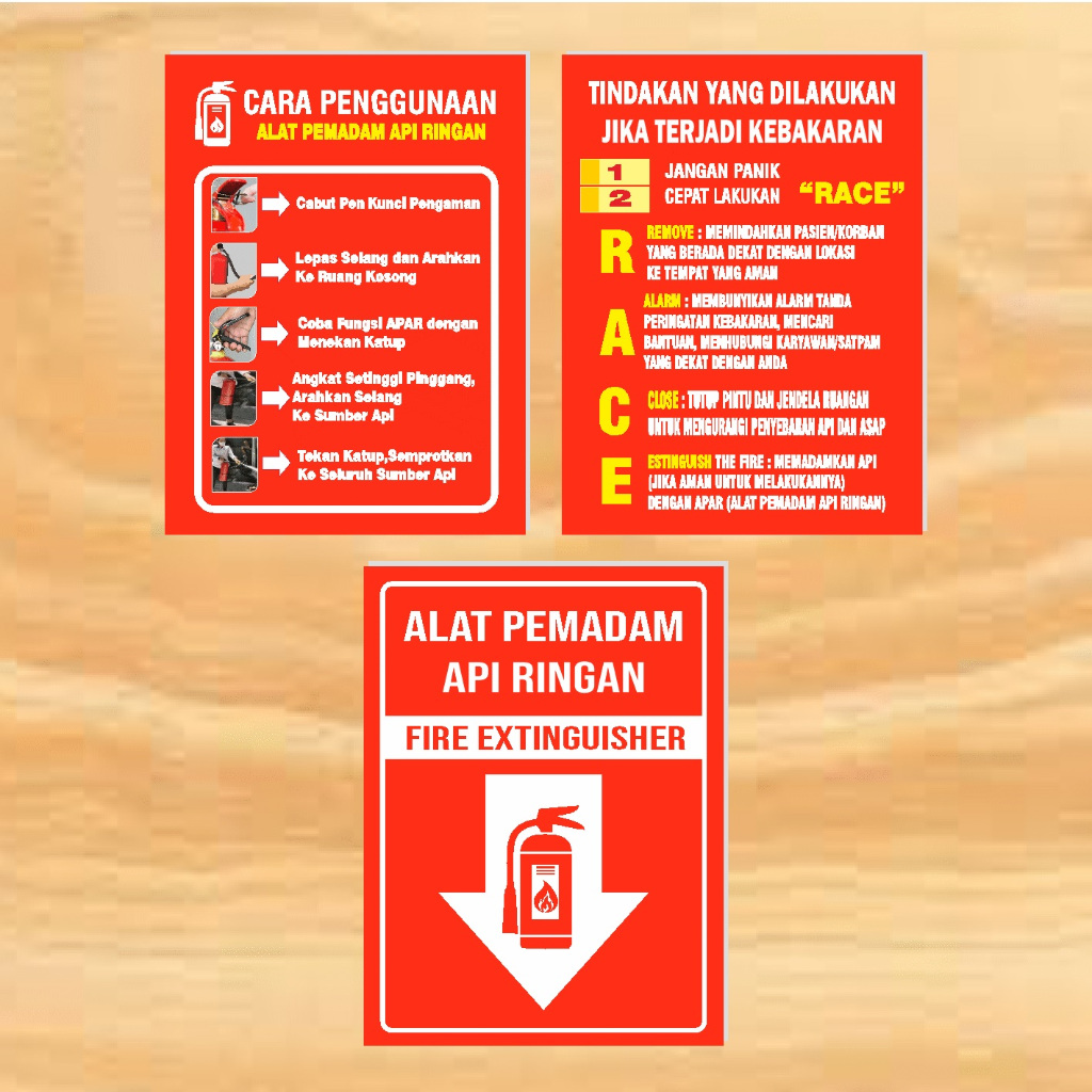 Jual Akrilik 3 Serangkai Pendamping APAR / Alat Pemadam Api Ringan ...