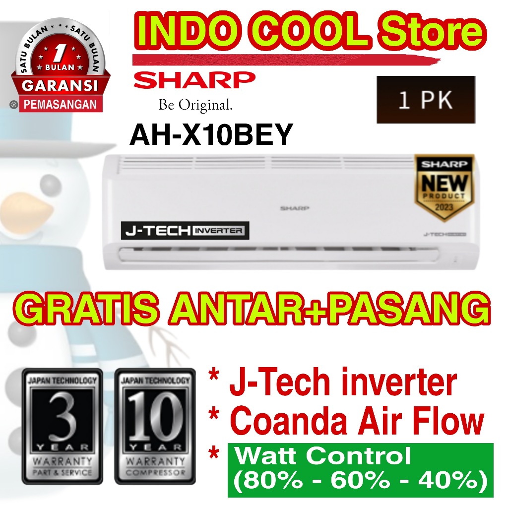 Jual Ac Sharp Split 1 PK Inverter AH-X10BEY Garuda Series | Shopee Indonesia