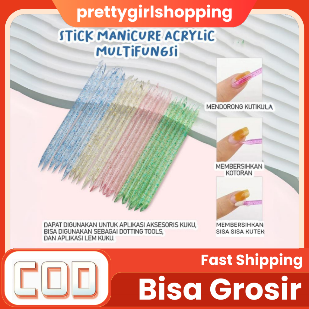 Jual Pretty Stick Pusher Glitter Crystal Akrilik/Stick Pendorong ...