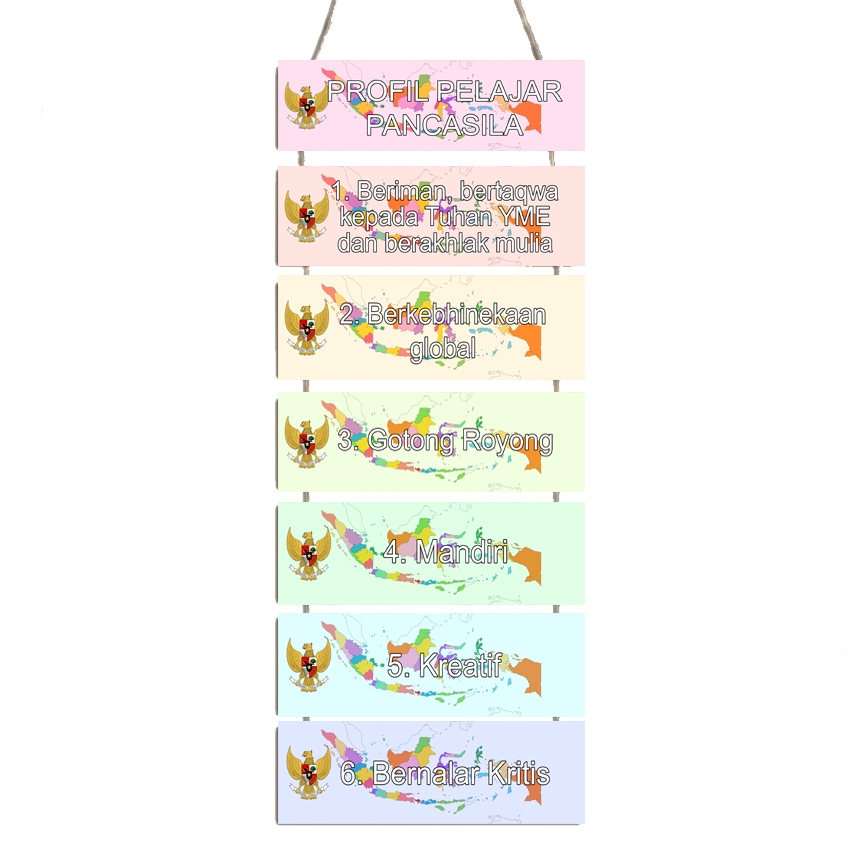 Jual Dekorasi Dinding Kelas Profil Pelajar Pancasila Gantung Tali 7 Susun | Shopee Indonesia