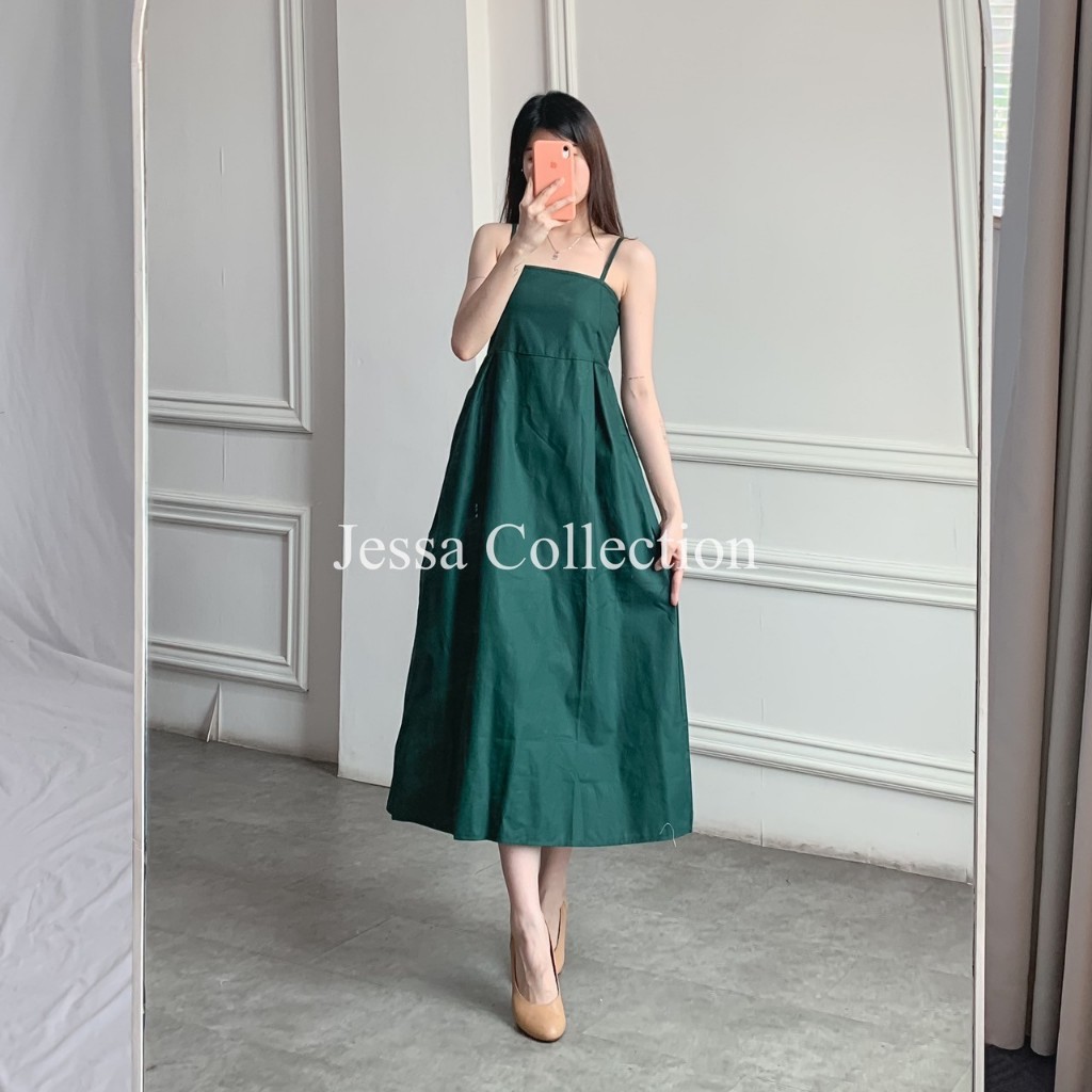 Jual Premium Napoly Sleeveless Dress TH 622 / 757 COTTON Gaun Panjang ...