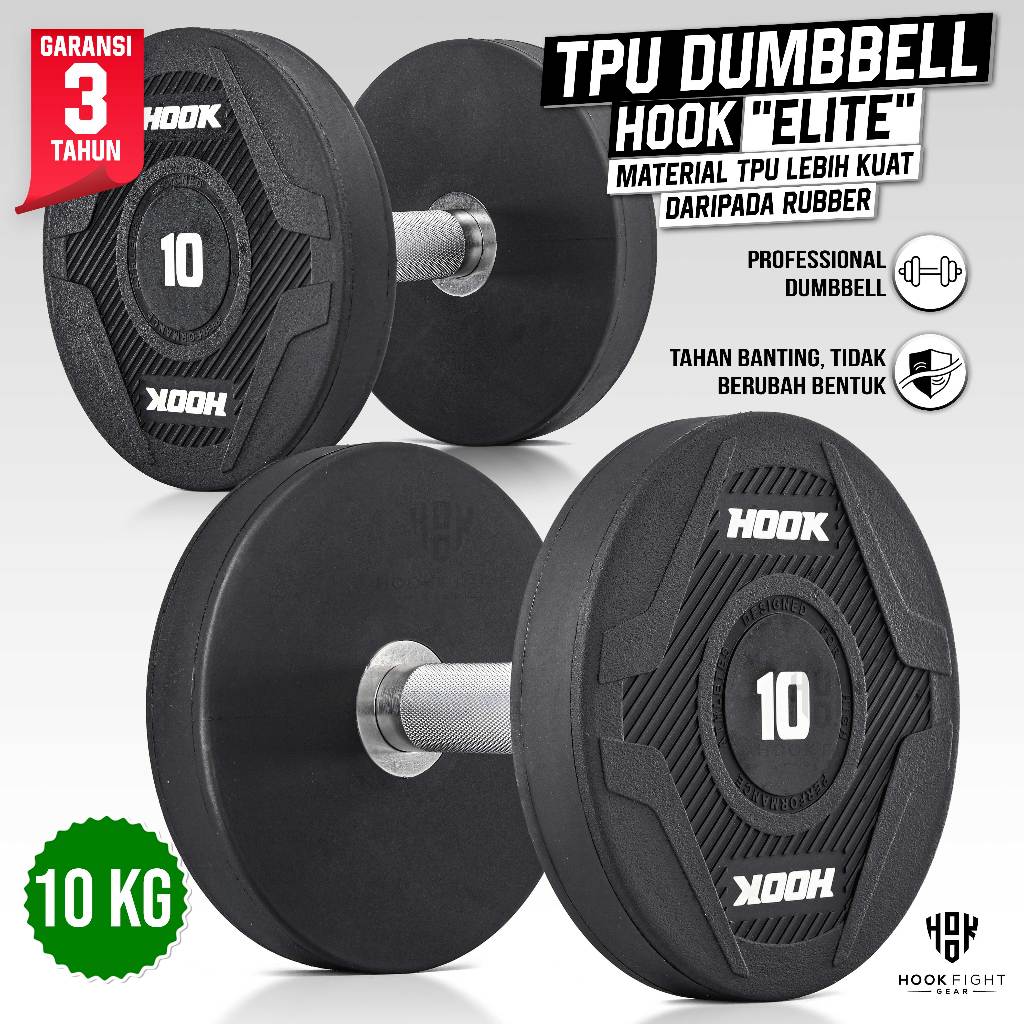 Jual Dumbbell Hook 10 kg Alat Fitnes Home Gym Hook Dumble Barble Angkat ...