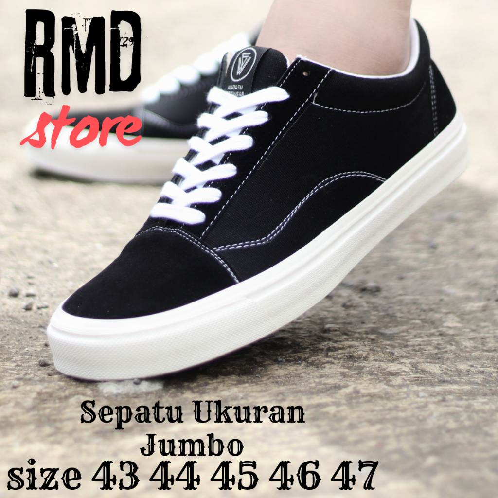 Jual Black Hidden | Sepatu Ukuran 44 45 46 47 Sneakers Ukuran Jumbo ...