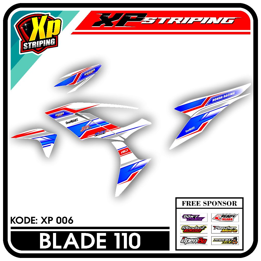 Jual Striping Blade 110 - Sticker Striping Honda Blade 110 Desain ...