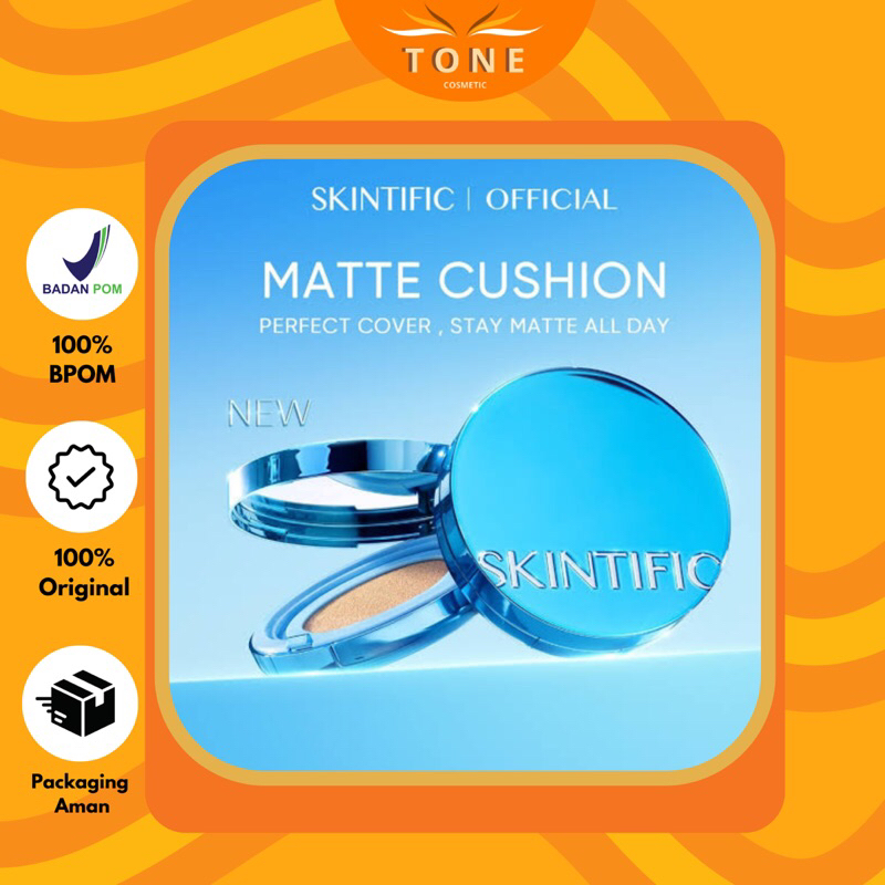 Jual [SKINTIFIC CUSHION BIRU] SKINTIFIC CUSHION VELVET PERFECT STAY ...