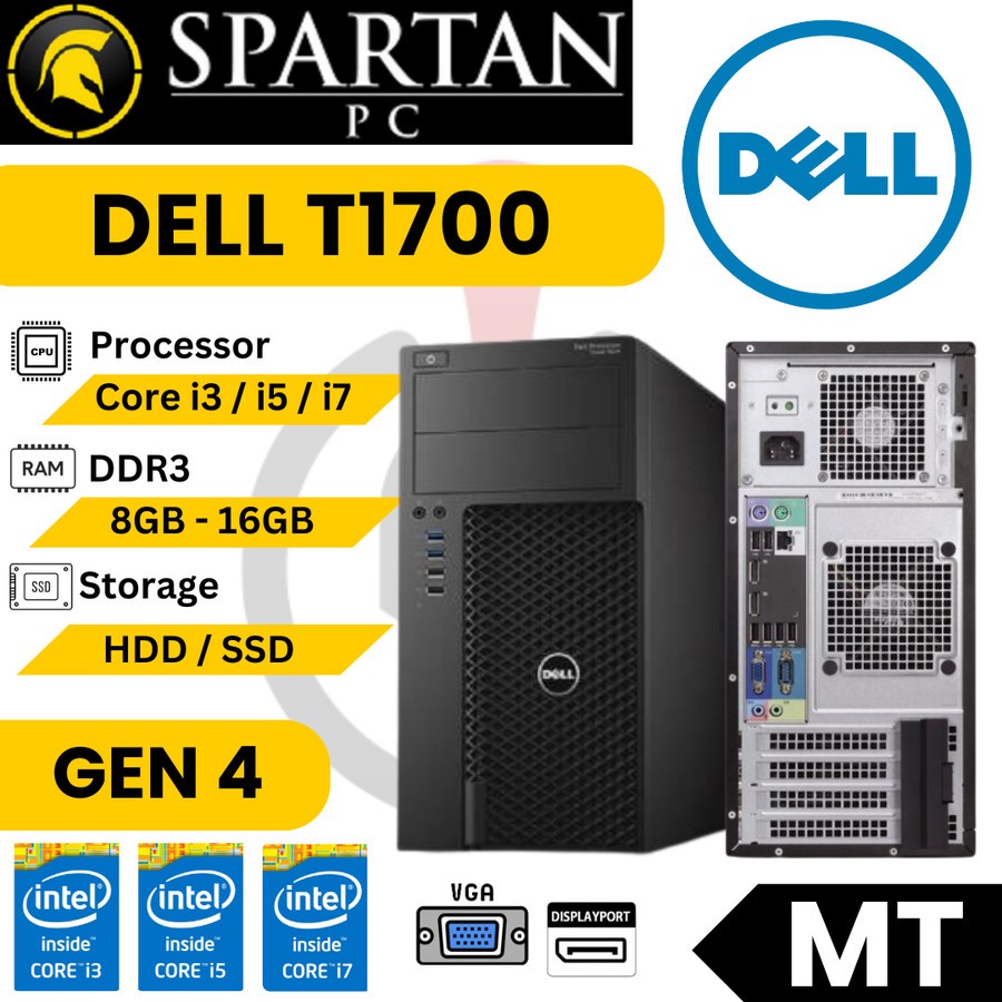 Jual Dell Precision T1700 Intel i3 / i5 / i7 4th Gen Tower Workstation ...