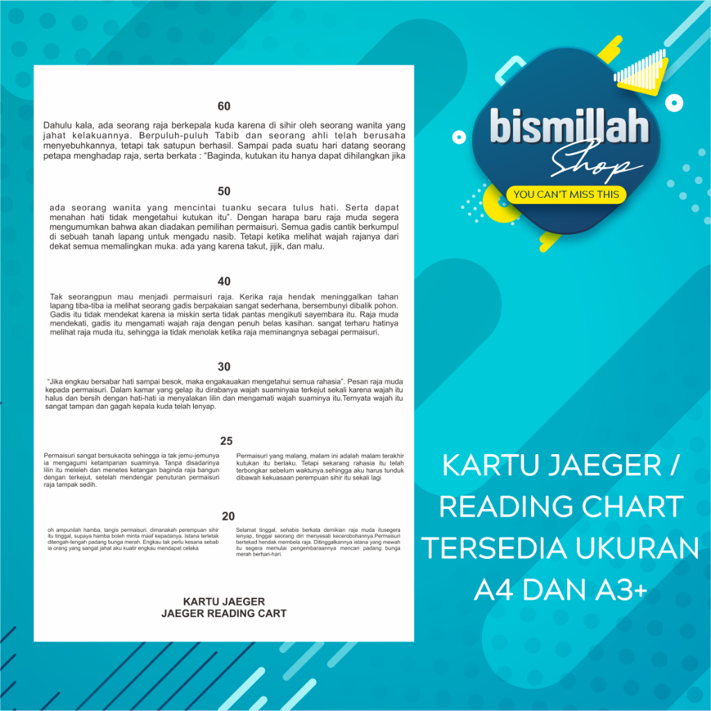 Jual Kartu Jaeger / Reading Chart | Shopee Indonesia