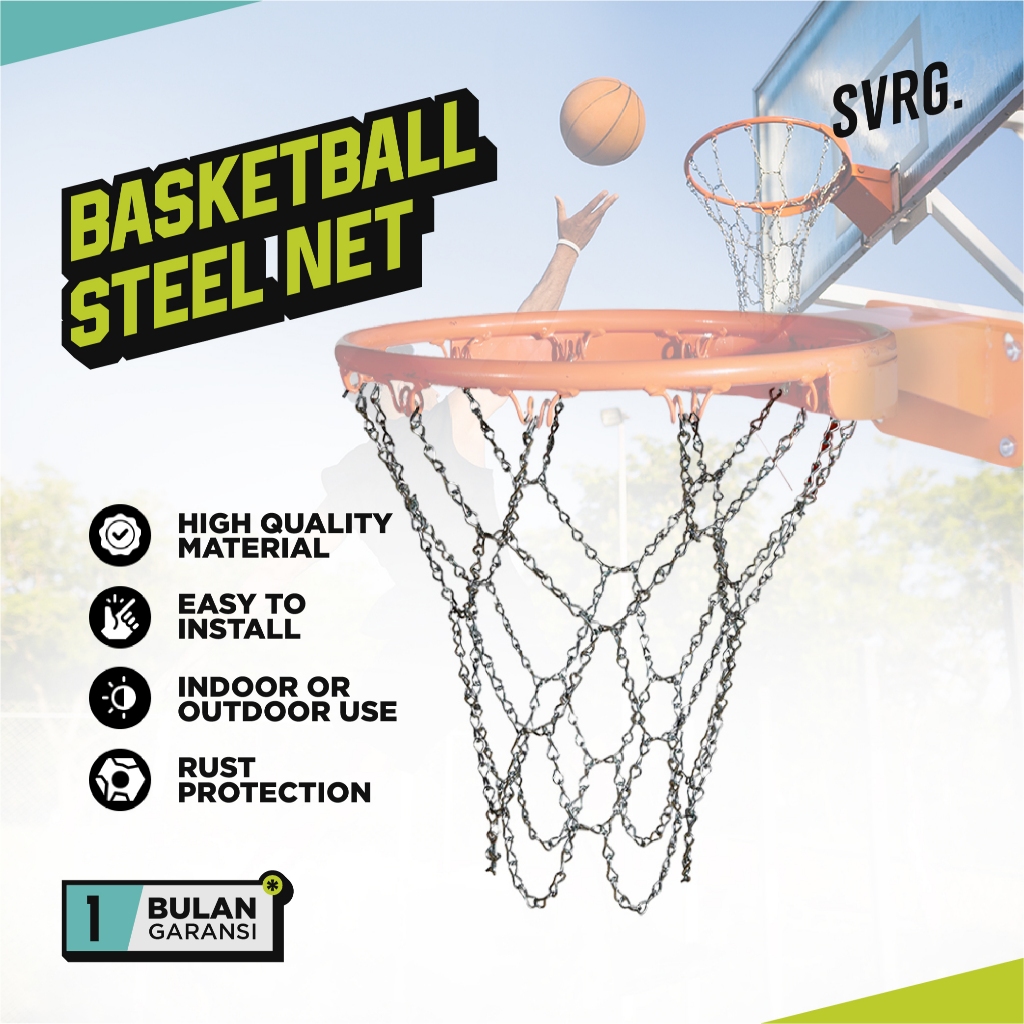 Jual SVRG. Basketball Steel Net Jaring Ring Basket Rantai Besi Satuan ...