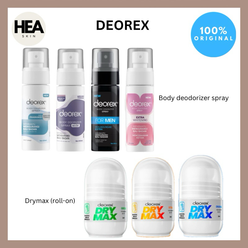 Jual DEOREX - Body Deodorizer Spray (60ml) || Drymax Antiprespirant by ...