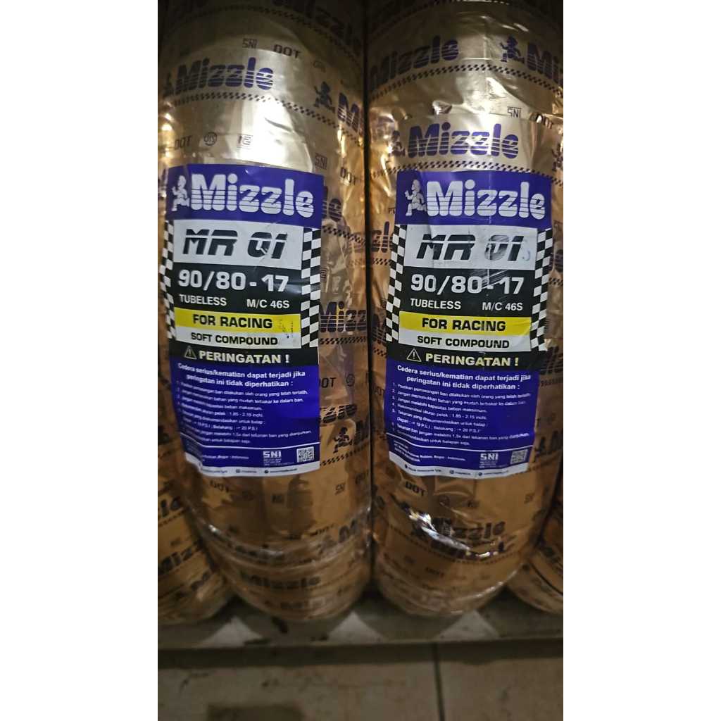 Jual Paket Ban mizzle tubeless 90/80-17 dan 90/80-17 mr01 mr 01 Soft ...