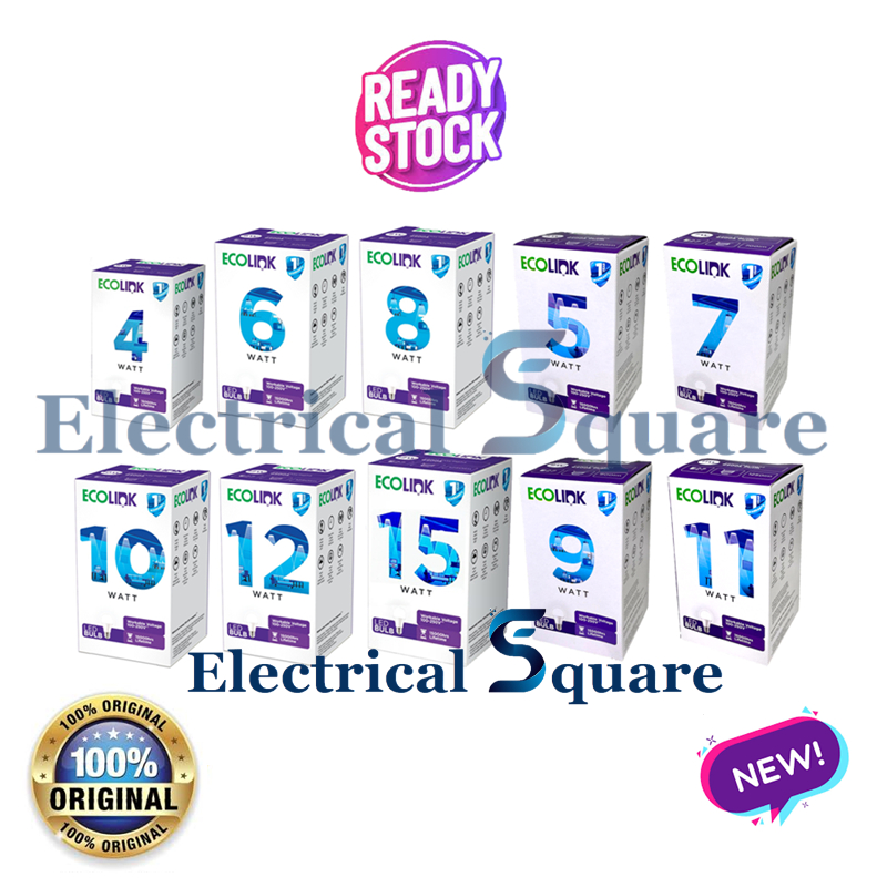Jual Lampu Ecolink LED Bulb 4W 5W 6W 7W 8W 9W 10W 11W 12W 15W 19W Putih ...