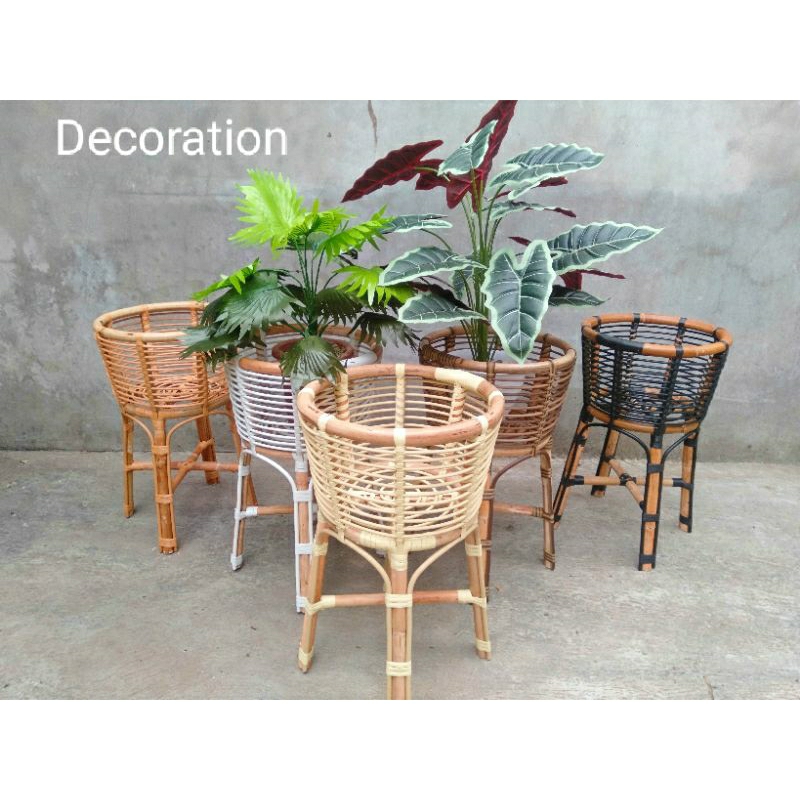 Jual Standing pot rotan,vas bunga aesthetic,vas bunga sudut | Shopee ...